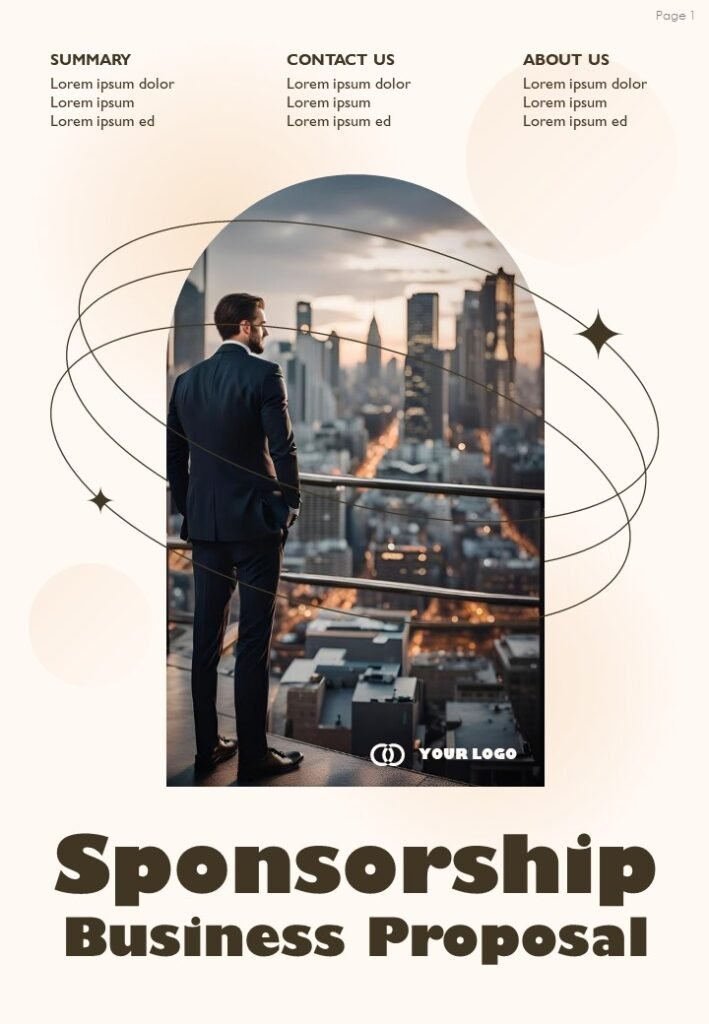 Minimalist Sponsorship Business Proposal A4 Templates