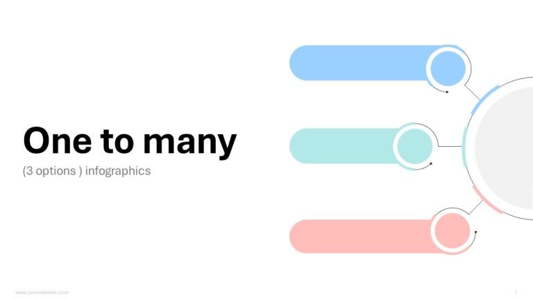 One to many 3 options Infographics Presentation Templates