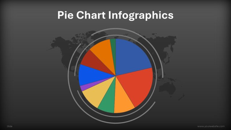 Pie Chart Infographics Dark Mode Templates