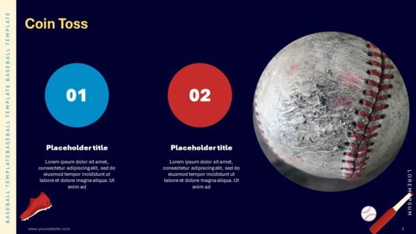 Red and Blue Baseball Template | SlidesBrain