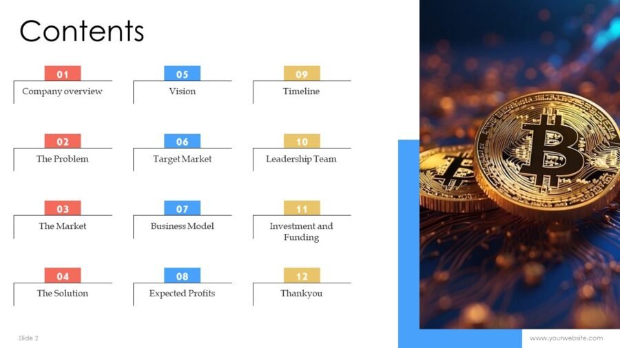 Bitcoin Company Pitch Deck Presentation | PPT and Google Slides