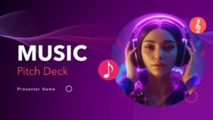 Music Pitch Deck Presentation (PPT) Template | SlidesBrain