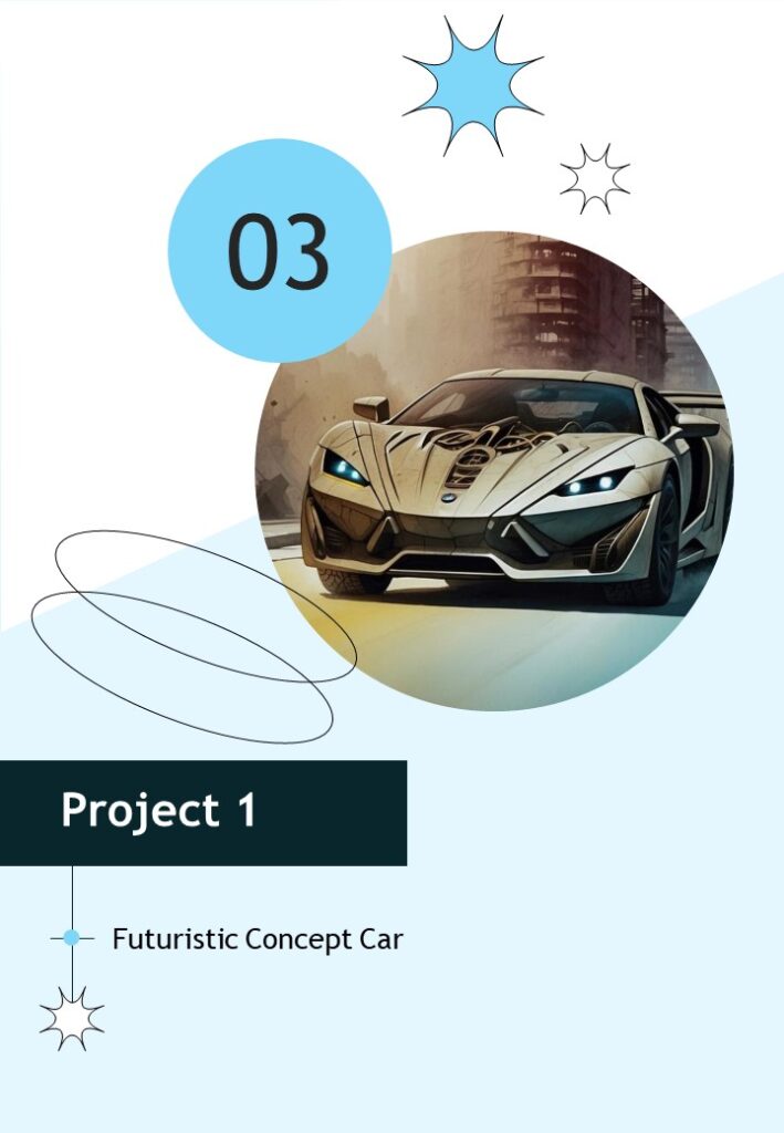 Portfolio Automotive Designer A4 Templates and Google Slides