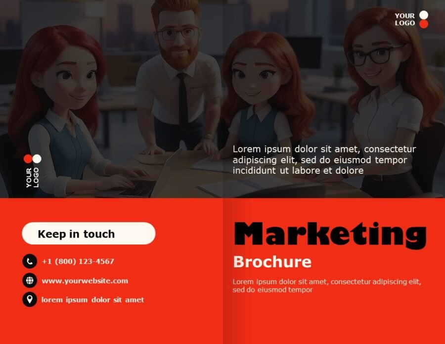 Red Marketing Brochure Template and Google Slides