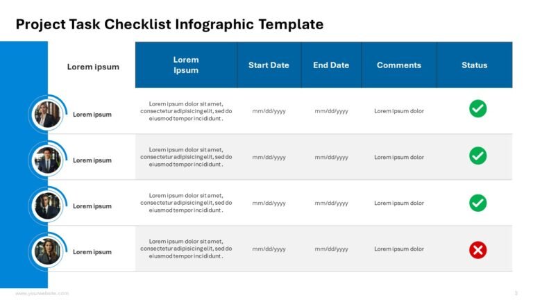 Project Task Checklist Infographic Presentation Templates