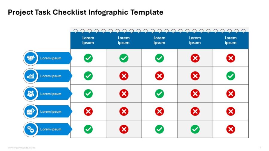 Project Task Checklist Infographic Presentation Templates