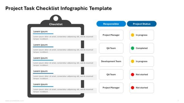 Project Task Checklist Infographic Presentation Templates