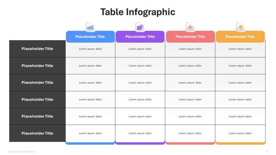 Table Infographic PowerPoint Templates and Google Slides