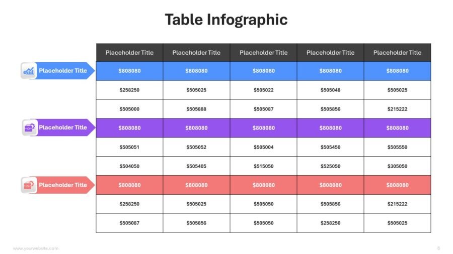 Table Infographic PowerPoint Templates and Google Slides