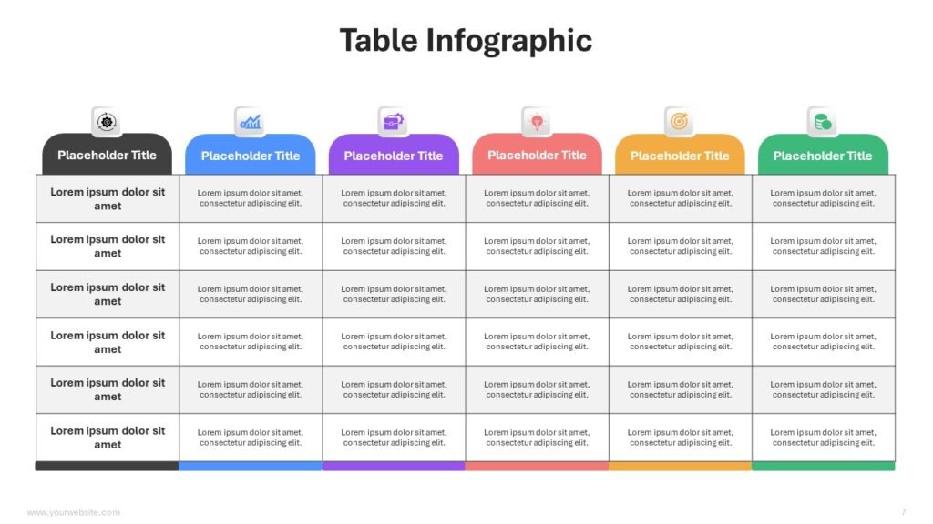 Table Infographic PowerPoint Templates and Google Slides