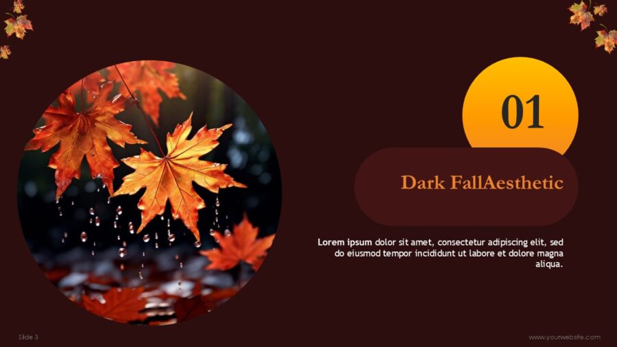 Free Amazing Dark Fall Aesthetic PowerPoint Templates