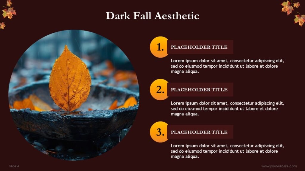 Free Amazing Dark Fall Aesthetic PowerPoint Templates