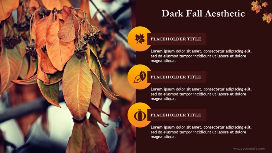Free Amazing Dark Fall Aesthetic PowerPoint Templates