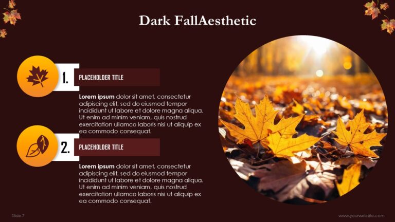 Free Amazing Dark Fall Aesthetic PowerPoint Templates