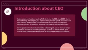 CEO Biography Presentation Templates and Google Slides
