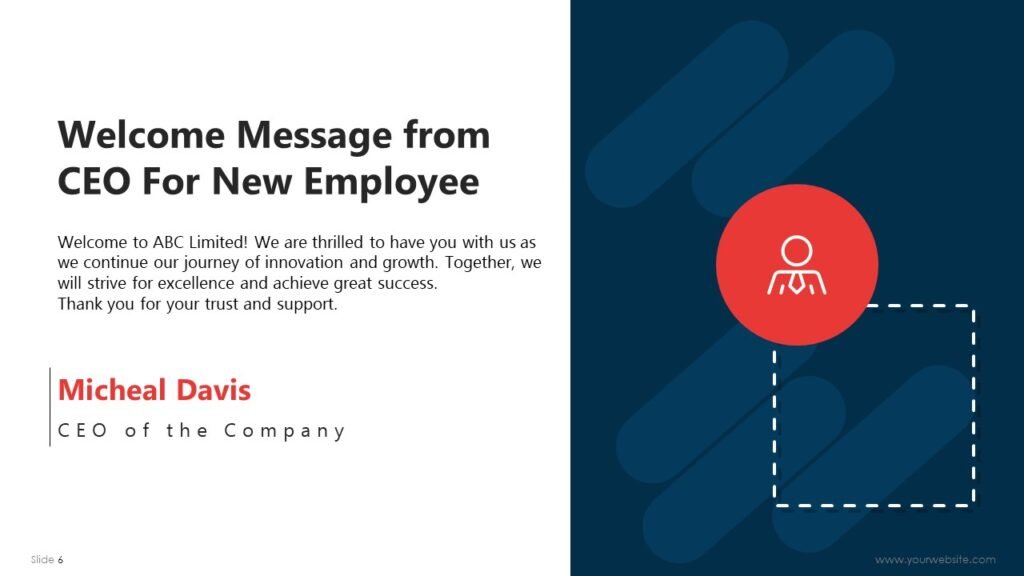 Welcome Message For New Employee Presentation Templates