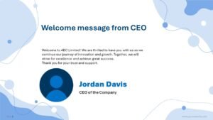Welcome Message from CEO Presentation Templates