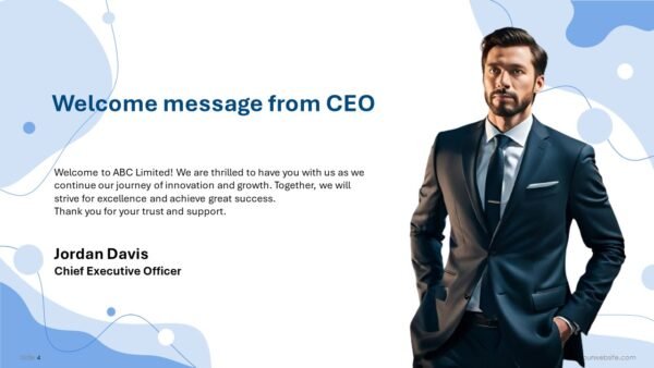 Welcome Message from CEO Presentation Templates