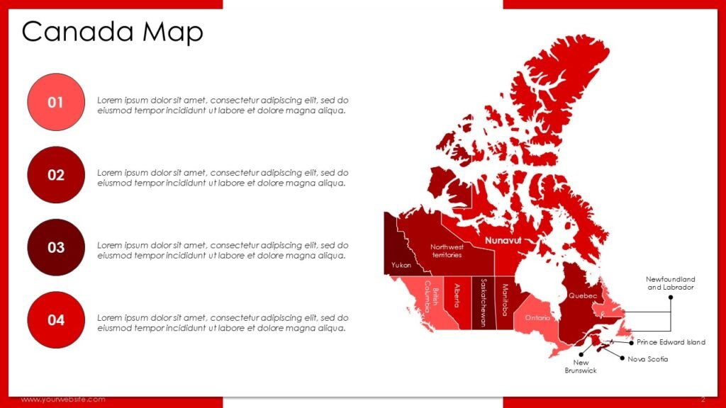 Canada Map Presentation Templates and Google Slides