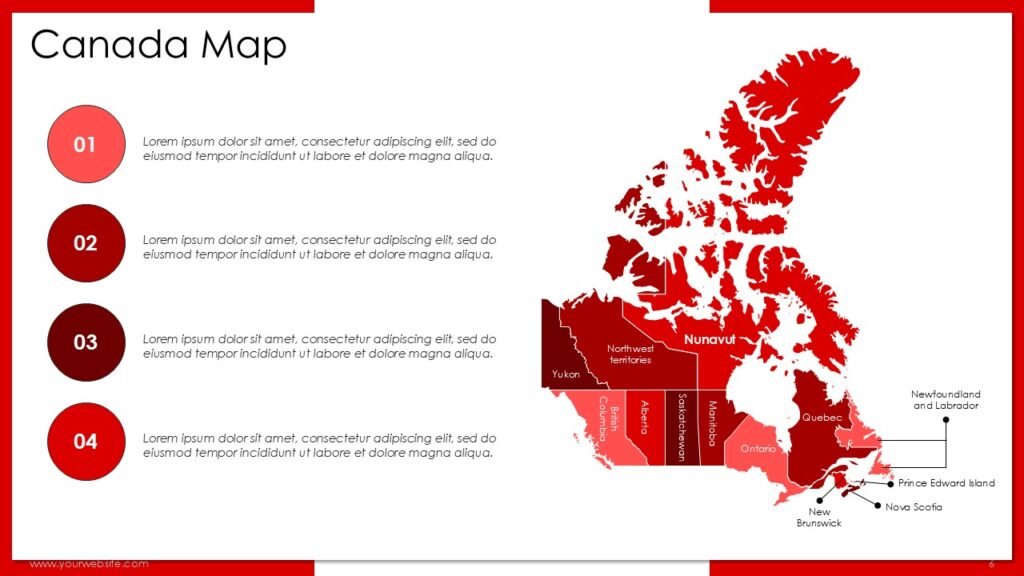 Canada Map Presentation Templates and Google Slides