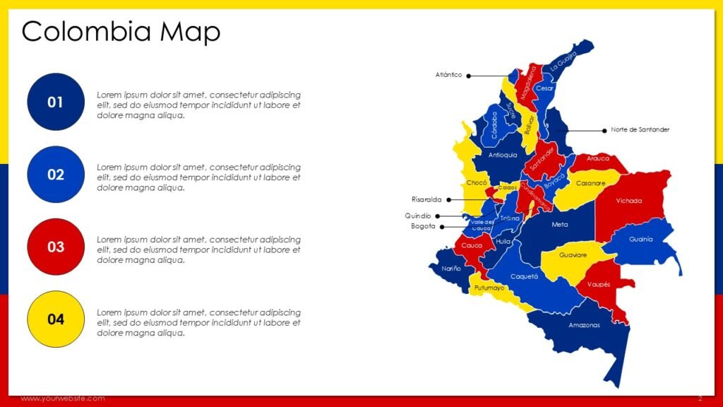 Colombia Map Presentation Templates and Google Slides