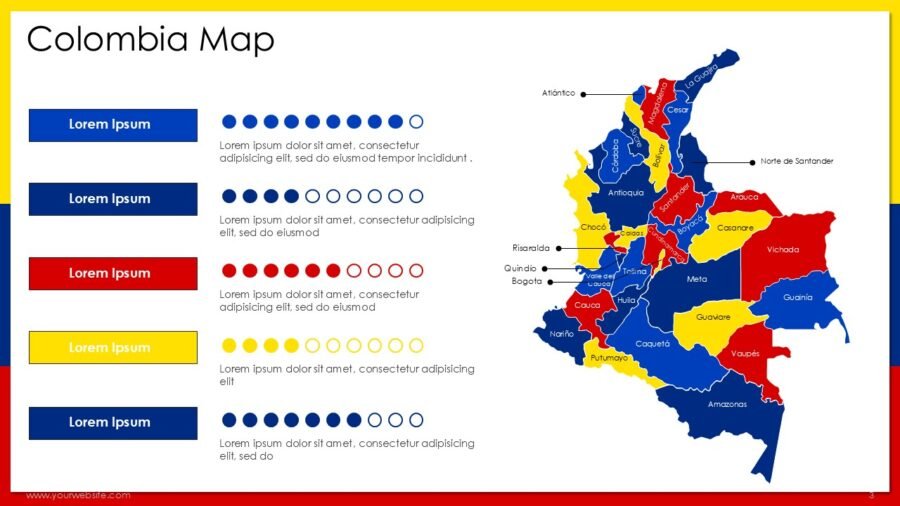 Colombia Map Presentation Templates and Google Slides