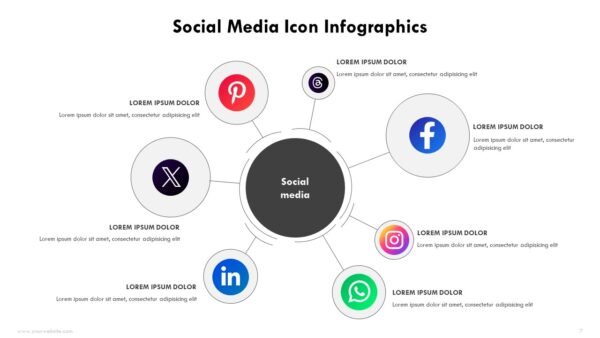 Social Media Icons Infographics Templates and Google Slides