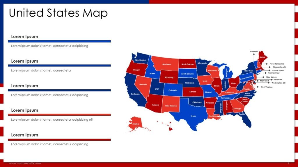 United States Map Presentation Templates and Google Slides