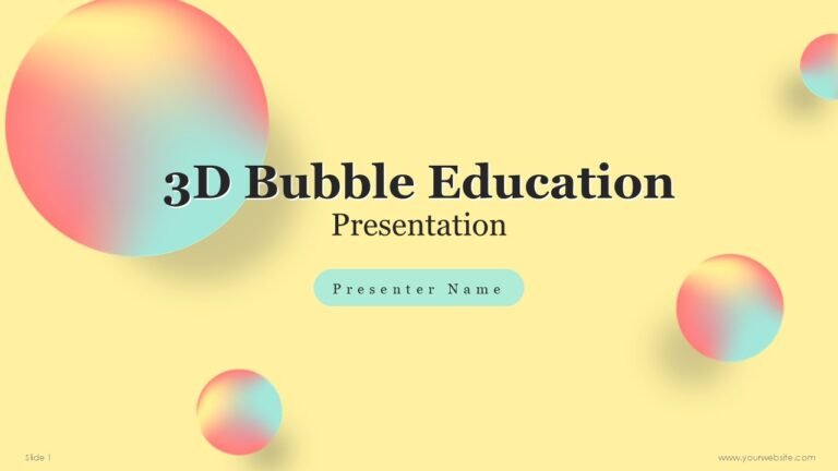 Free 3D Bubble Education Presentation Templates & Google Slides