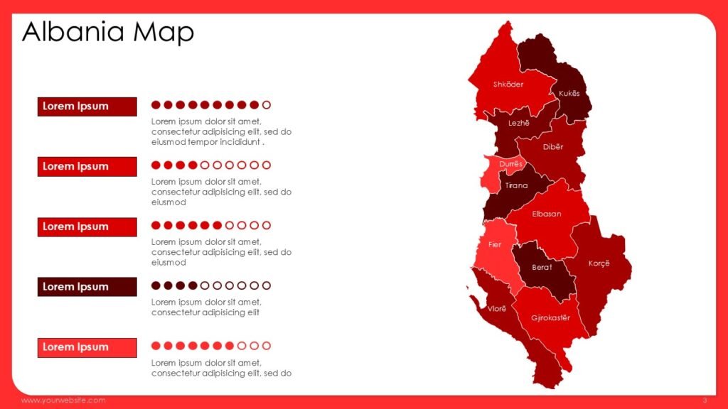 Albania Map Presentation Templates and Google Slides Themes