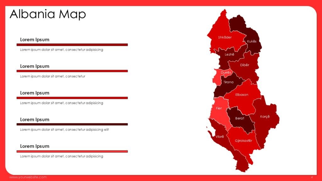 Albania Map Presentation Templates and Google Slides Themes