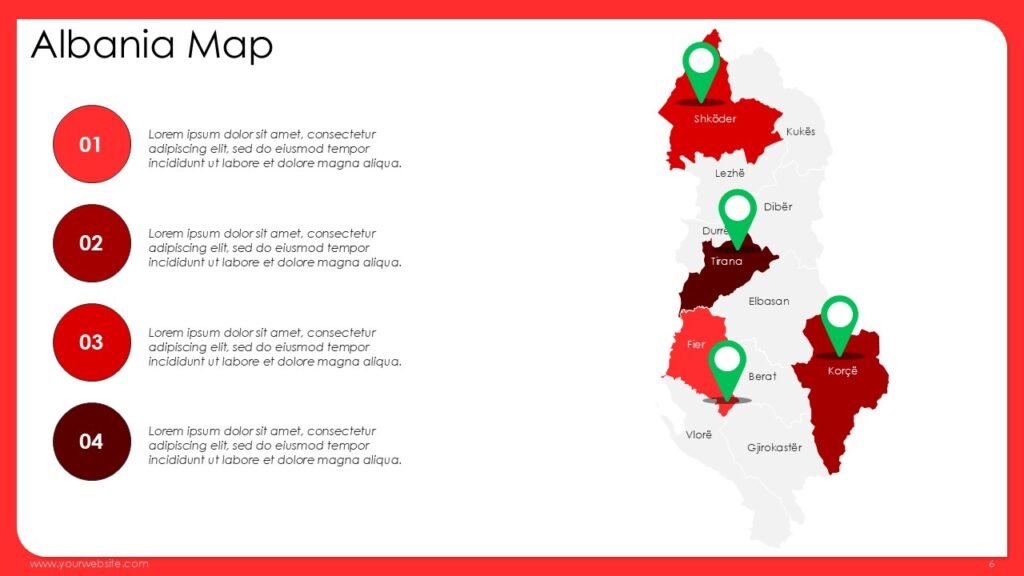 Albania Map Presentation Templates and Google Slides Themes