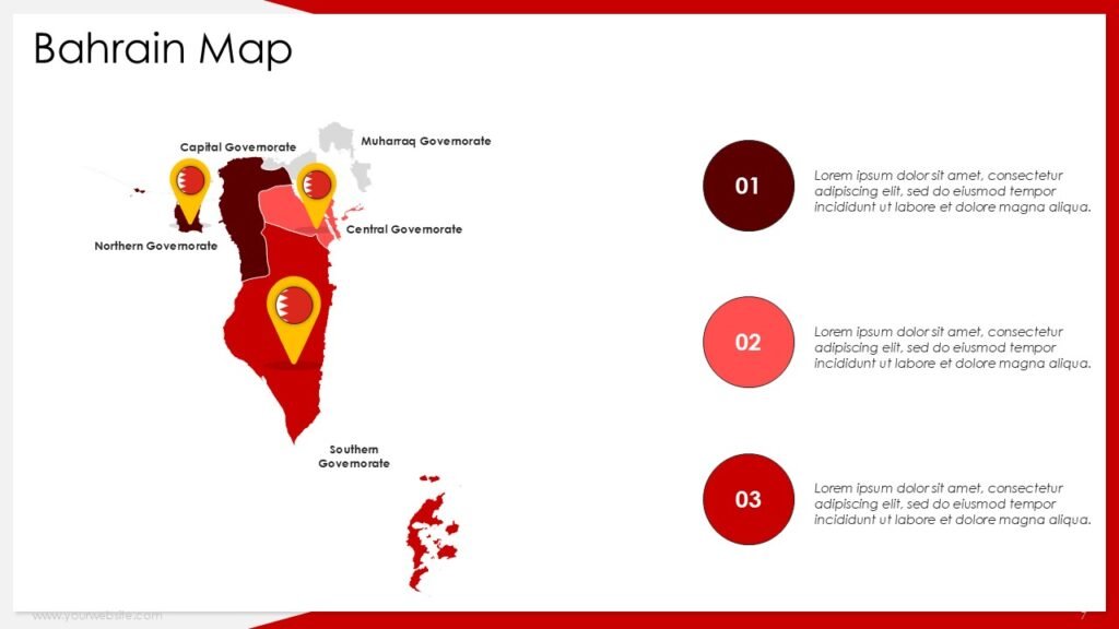 Bahrain Map Presentation Templates and Google Slides Themes