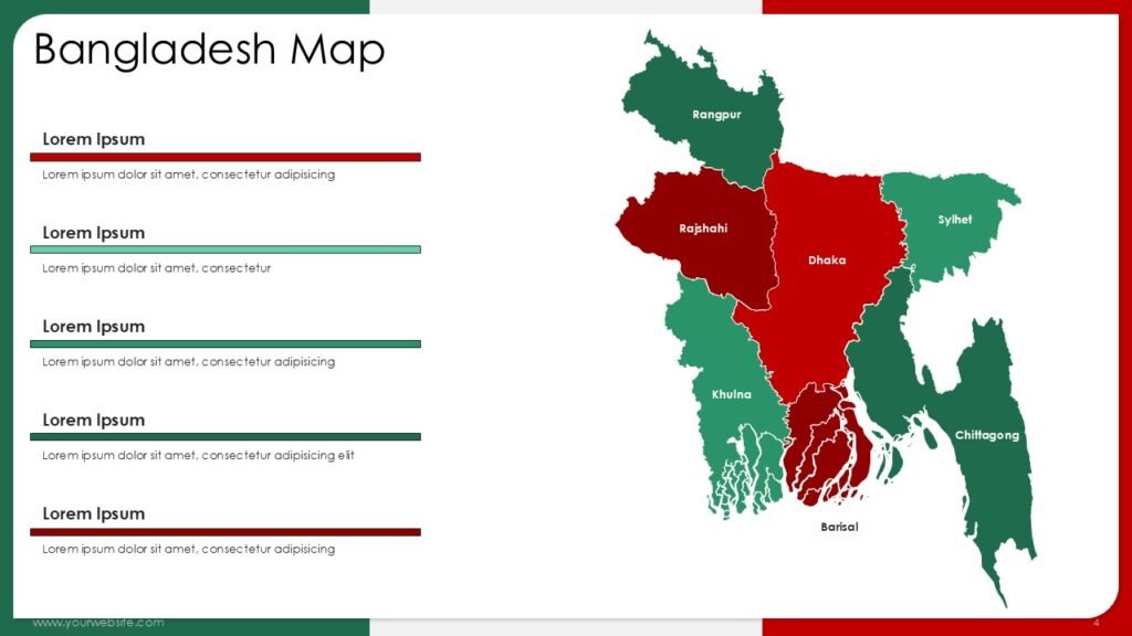 Bangladesh Map Presentation Templates and Google Slides