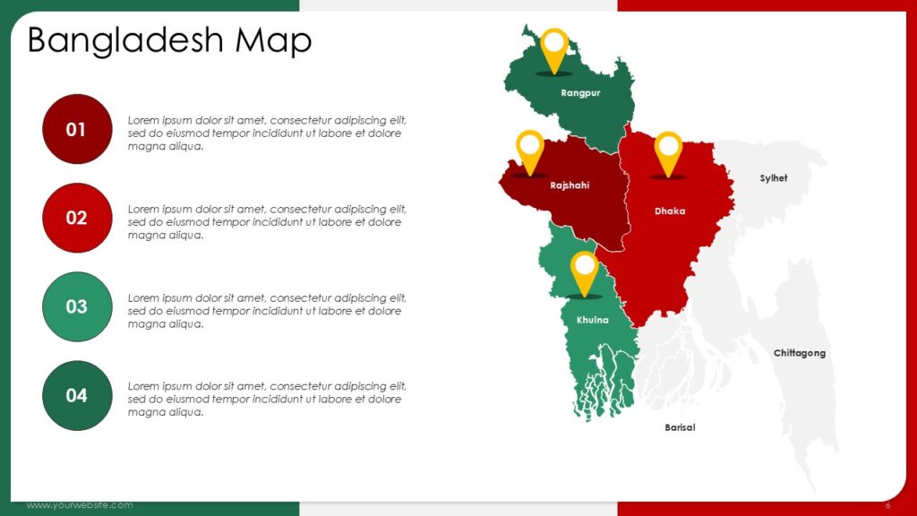 Bangladesh Map Presentation Templates and Google Slides