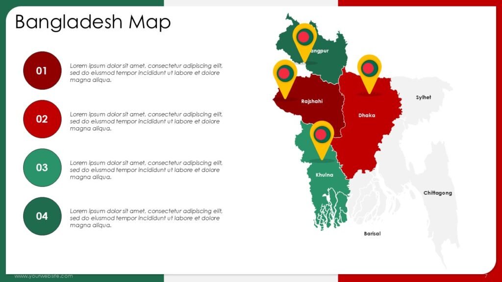 Bangladesh Map Presentation Templates and Google Slides