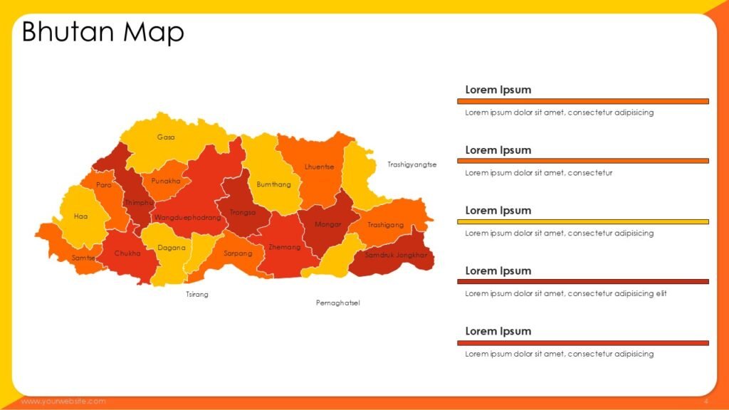 Bhutan Map Presentation Templates and Google Slides Themes