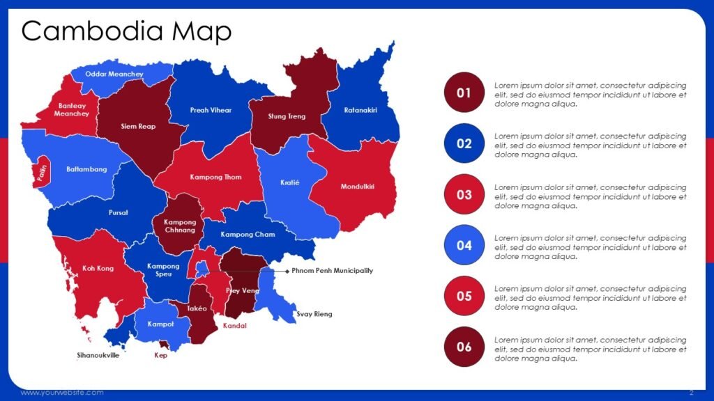 Cambodia Map Presentation Templates and Google Slides Themes