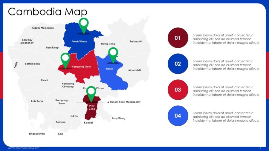 Cambodia Map Presentation Templates and Google Slides Themes