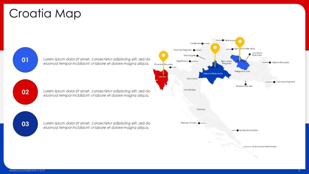Croatia Map Presentation Templates and Google Slides Themes