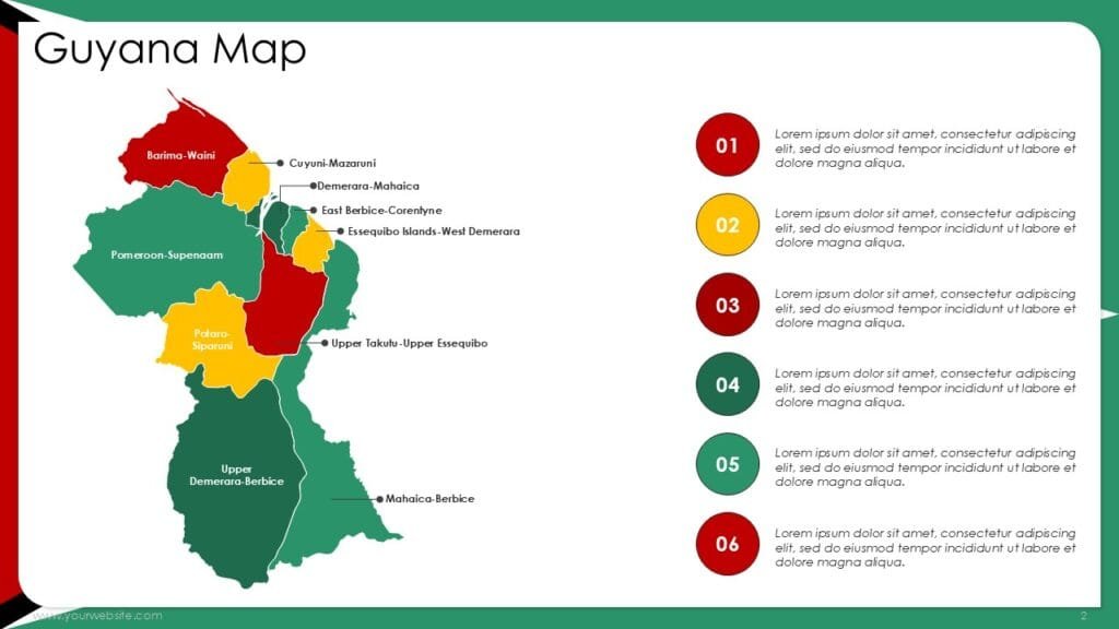 Guyana Map Presentation Templates and Google Slides Themes