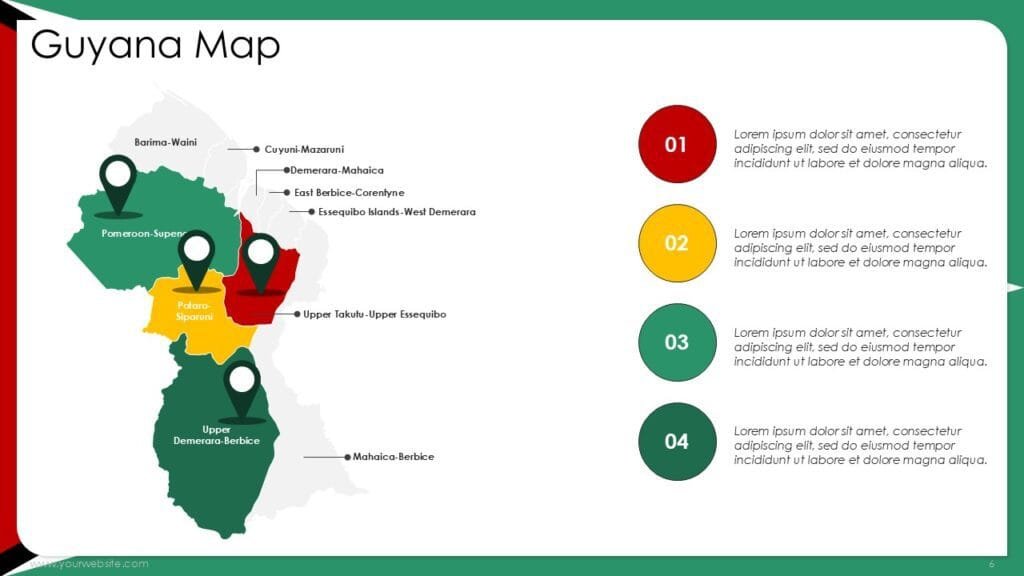 Guyana Map Presentation Templates and Google Slides Themes