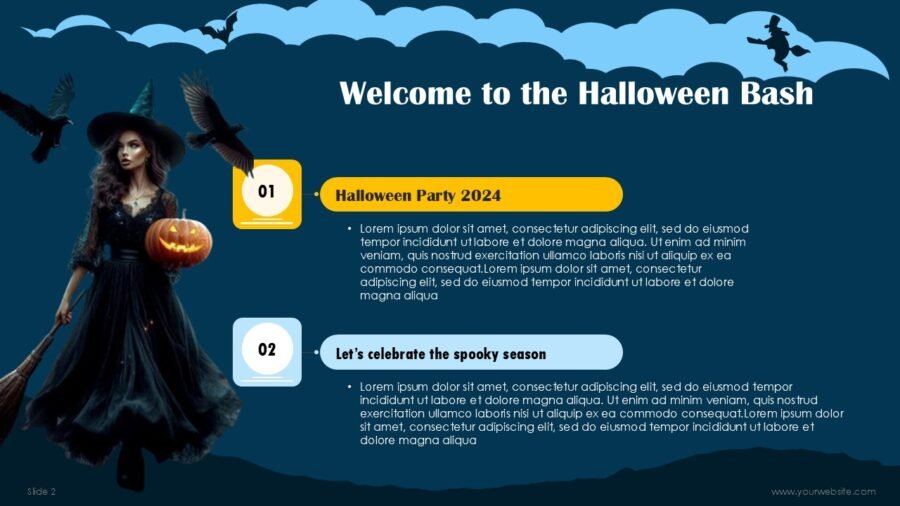 Halloween History Timeline Presentation Templates