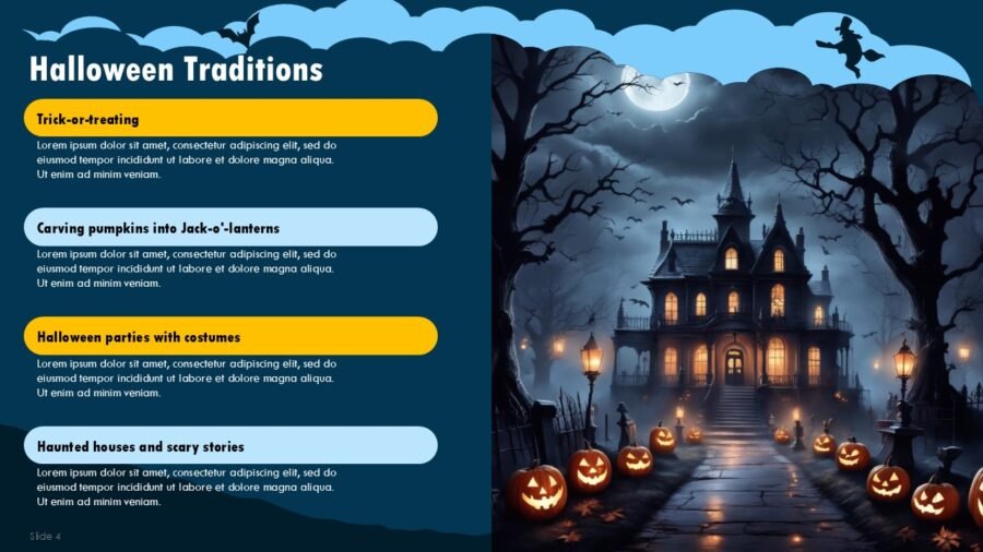 Halloween History Timeline Presentation Templates