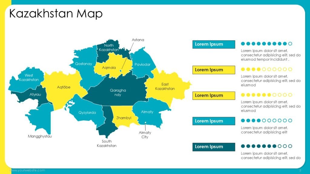 Kazakhstan Map Presentation Templates and Google Slides