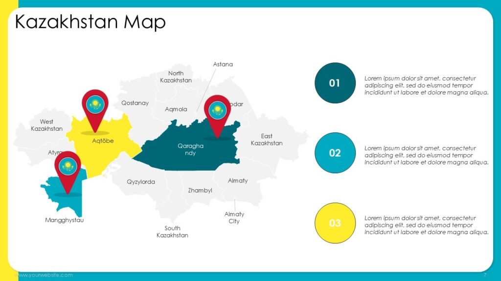 Kazakhstan Map Presentation Templates and Google Slides