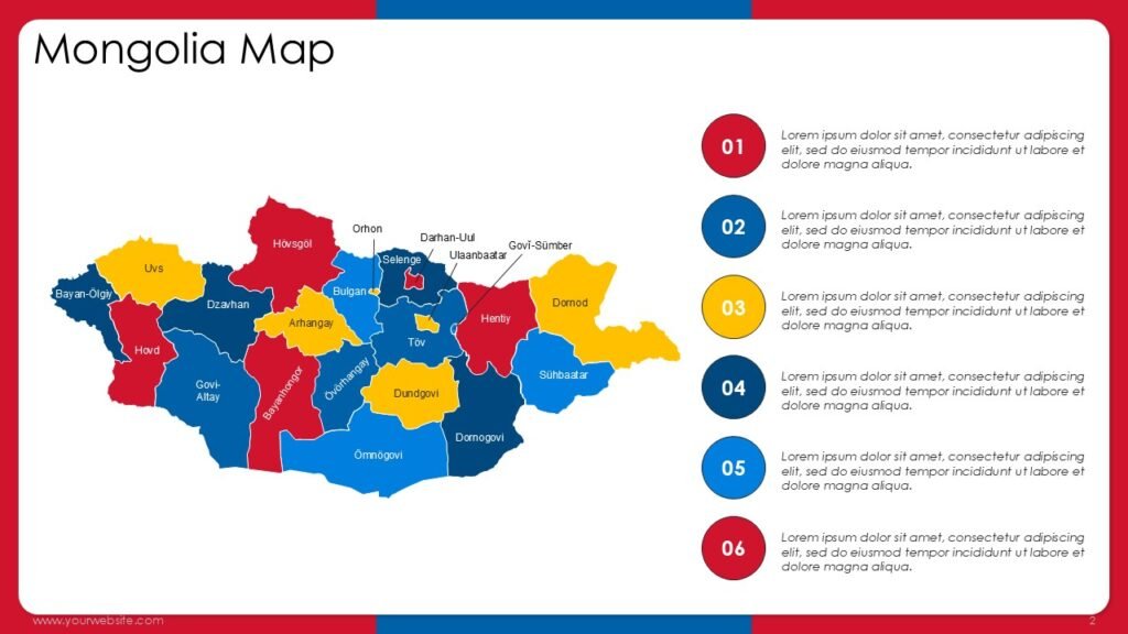 Mongolia Map Presentation Templates & Google Slides