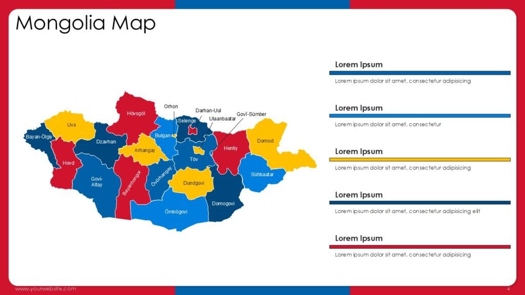 Mongolia Map Presentation Templates & Google Slides