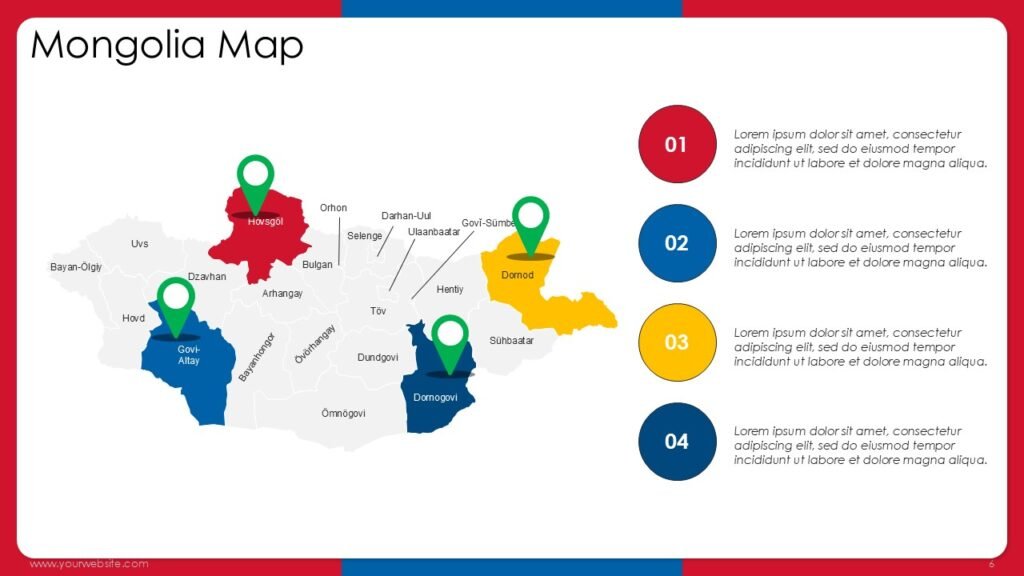Mongolia Map Presentation Templates & Google Slides