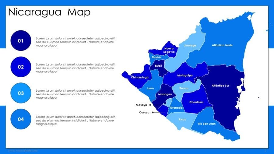 Nicaragua Map Presentation Templates and Google Slides Themes